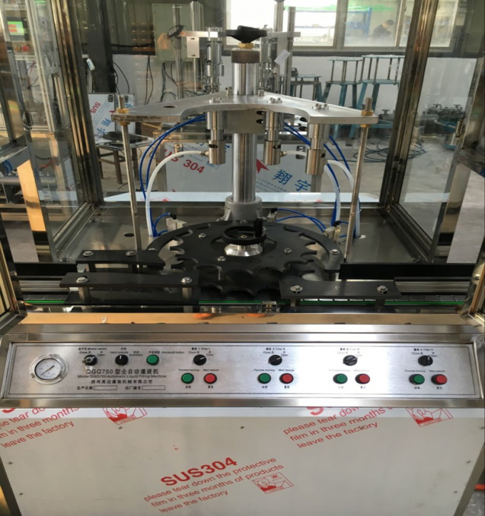 QGQ750 Automatic Aerosol Filling Machine High Efficiency 2400 - 3000 ...